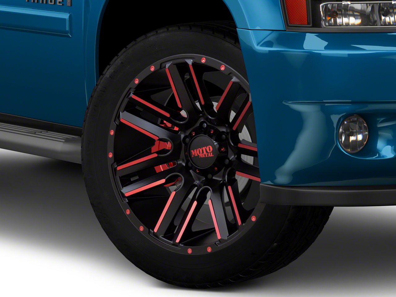 Moto Metal Titan XD Razor Satin Black Machined Red Tint 6-Lug Wheel ...