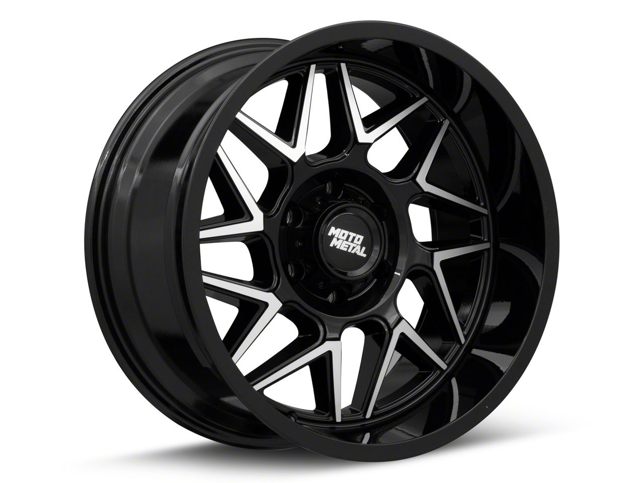 Moto Metal Titan XD Turbine Gloss Black with Machined Face 6-Lug Wheel; 20x9; 1mm Offset ...