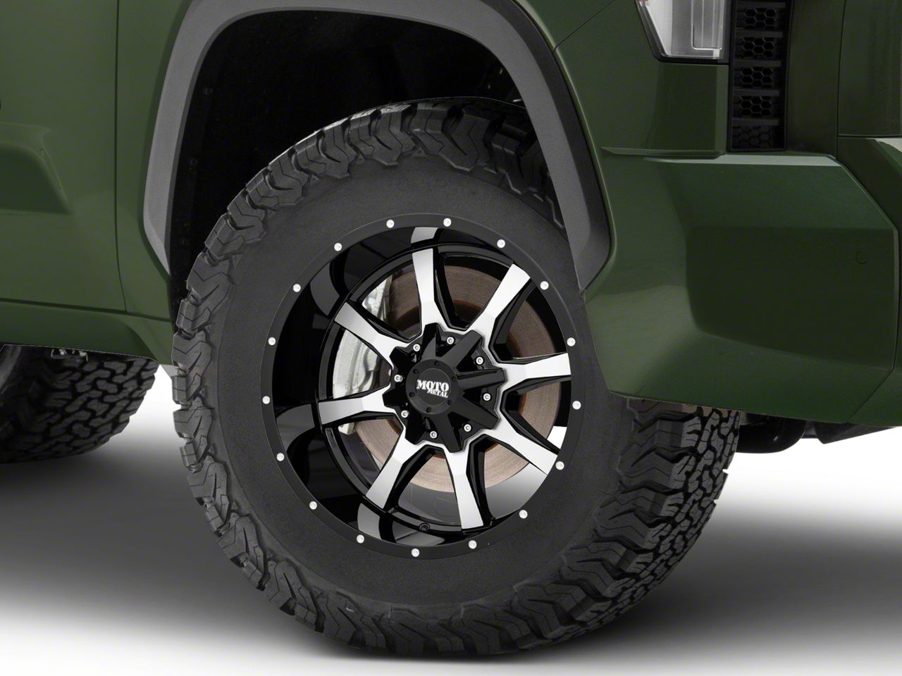 Moto Metal Tundra MO970 Gloss Black Machined 6-Lug Wheel; 18x9; 12mm ...