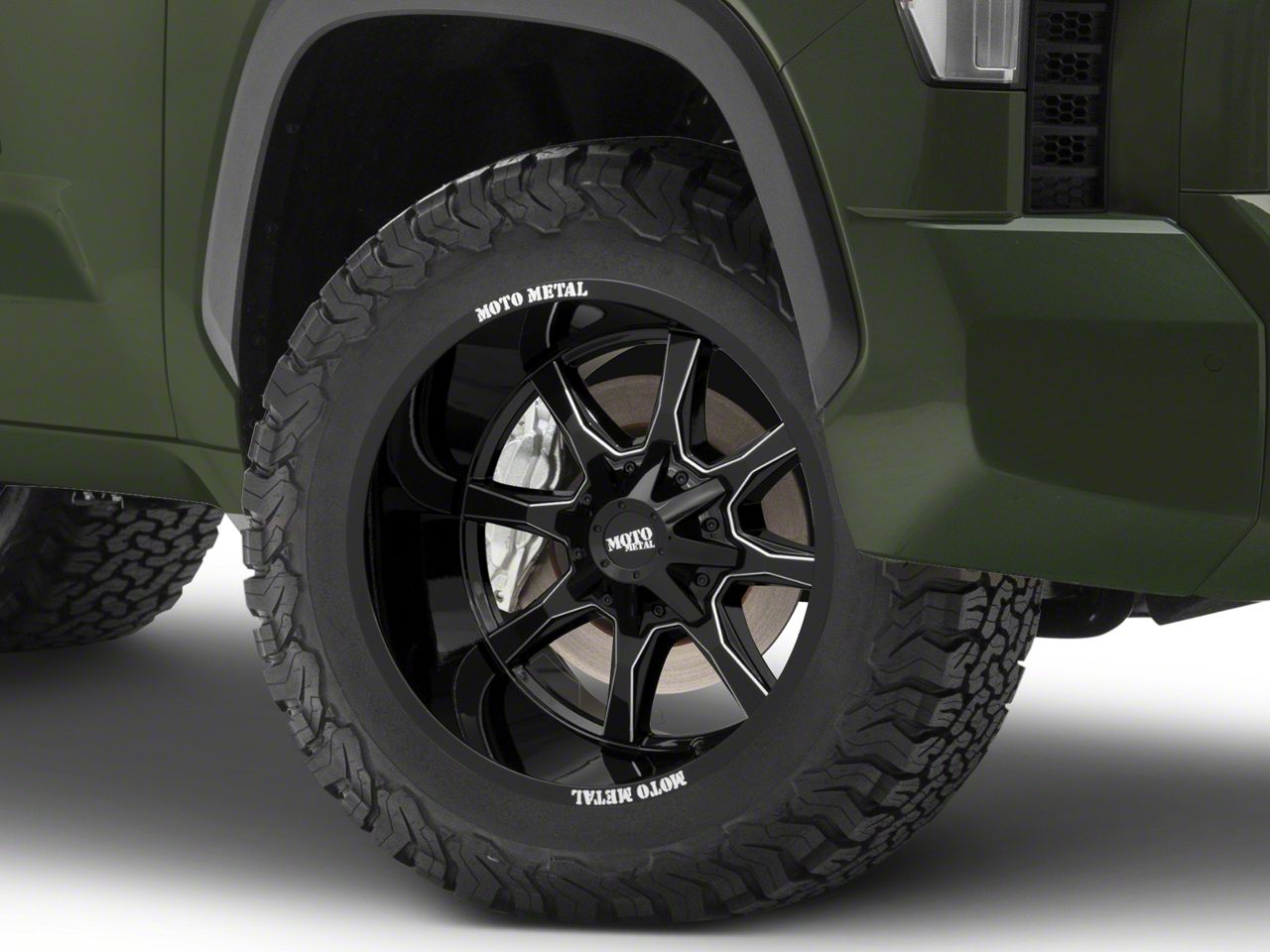 Moto Metal Tundra MO970 Gloss Black with Milled Spoke 6-Lug Wheel ...