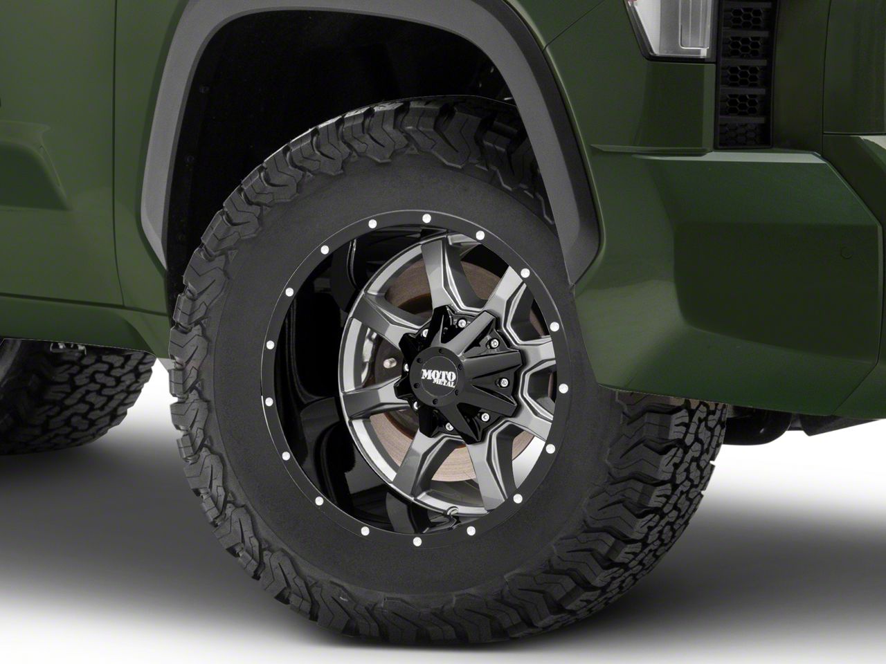 Moto Metal Tundra MO970 Gloss Gray with Gloss Black Lip 6-Lug Wheel ...