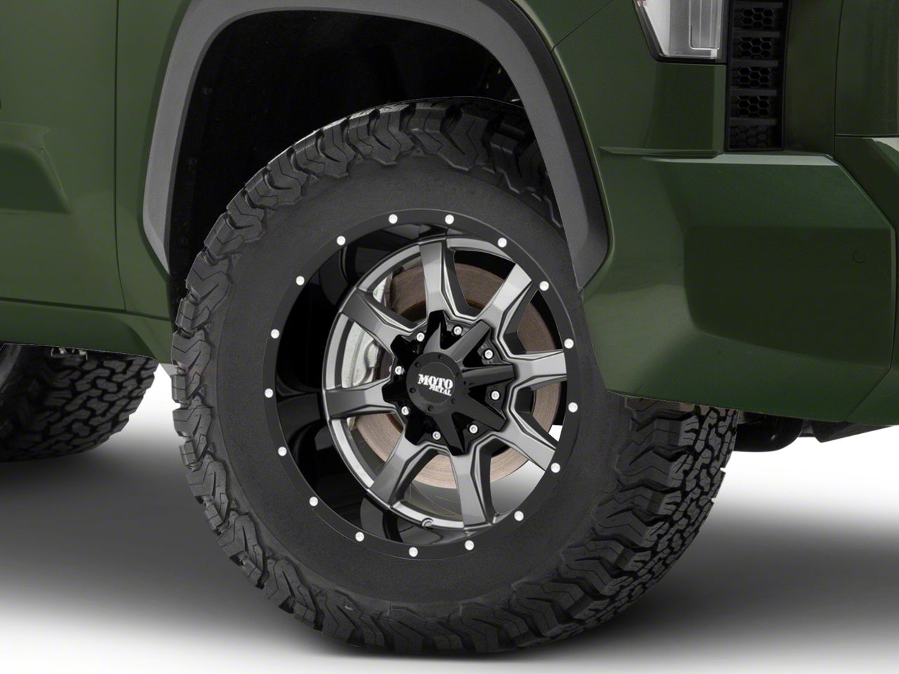 Moto Metal Tundra MO970 Gloss Gray with Gloss Black Lip 6-Lug Wheel ...