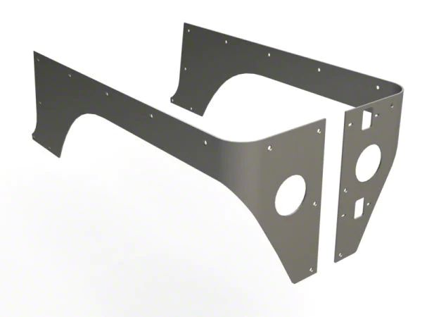 Motobilt Jeep Wrangler Comp Cut Corner Guards; Bare Steel MB1051 (97-06 ...