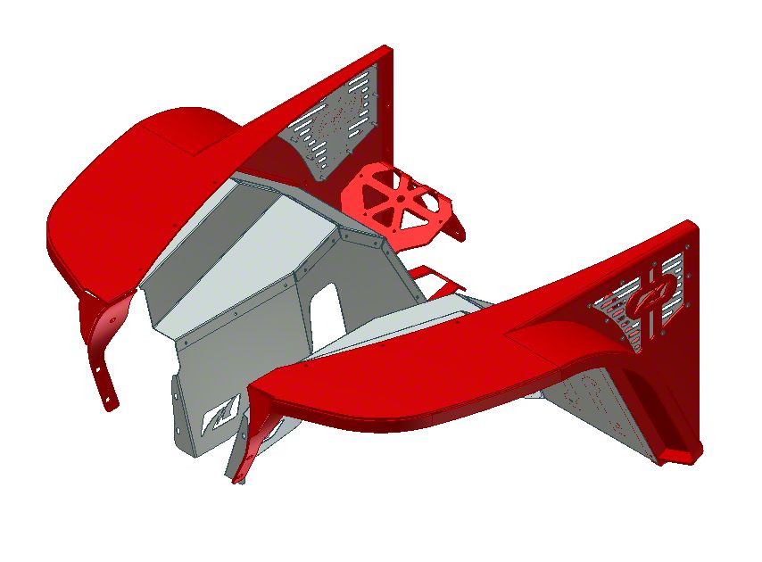 Motobilt Jeep Wrangler High Line Front Flat Fenders with 6-Inch Flare ...