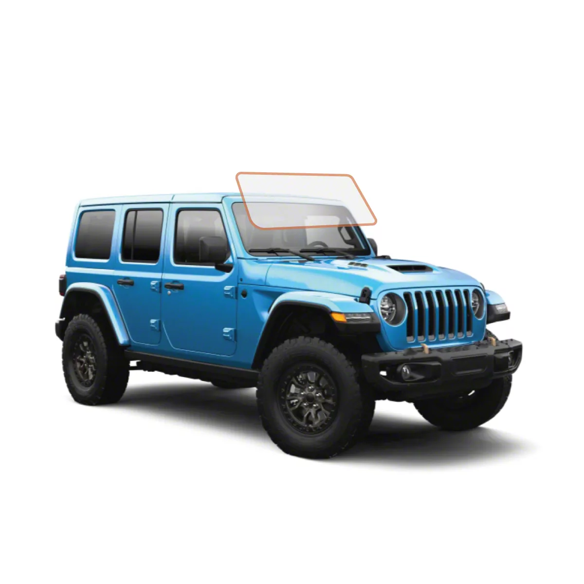 MotoShield Pro Jeep Wrangler Front Windshield Tint; 75% JPWGR-1821-4D ...