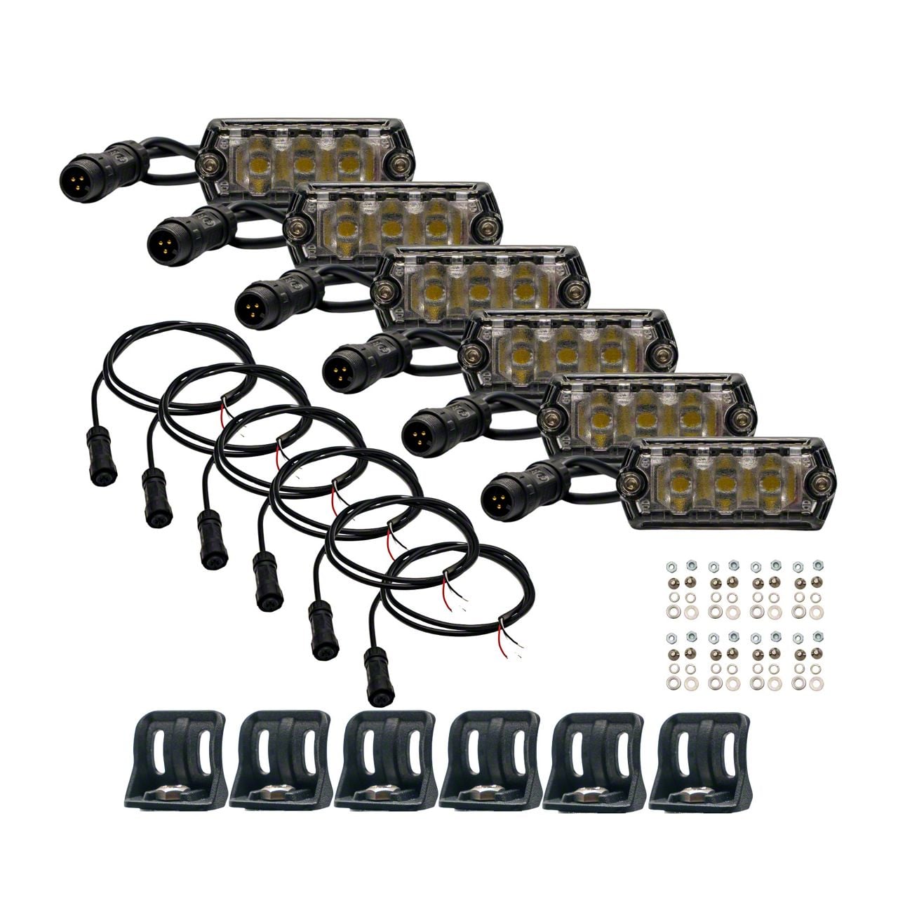 Nacho Offroad Technology Tacoma NANO White LED Lights; Scene Beam; 6 ...