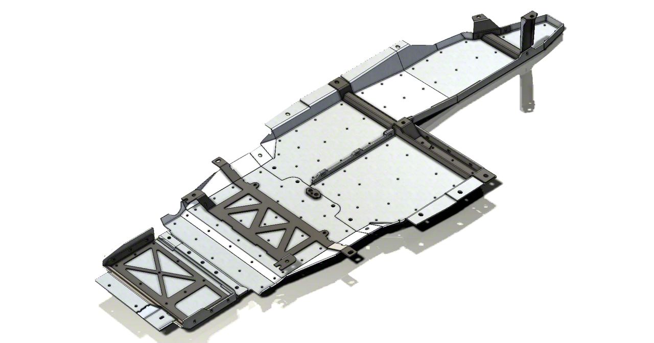 Next Venture Motorsports Bronco Belly Skid Plates; UHMW Coated NV-FBR ...