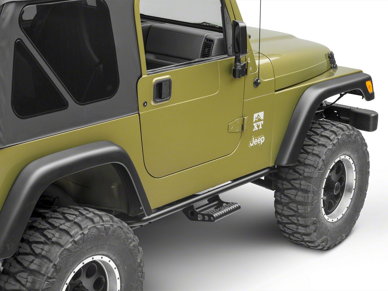 N-Fab Jeep Wrangler Cab Length RKR Side Rails w/ Detachable Steps ...