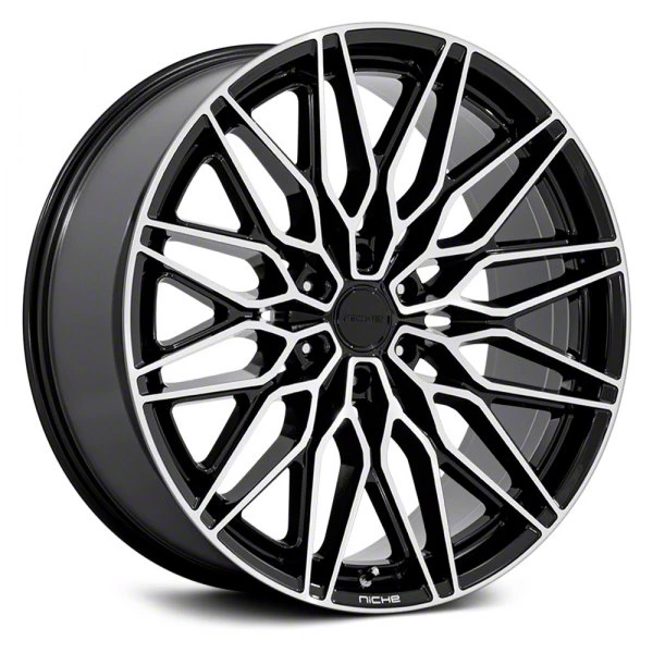 Niche Toyota 4-Runner Calabria 6 Gloss Black with Machined Lip 6-Lug ...