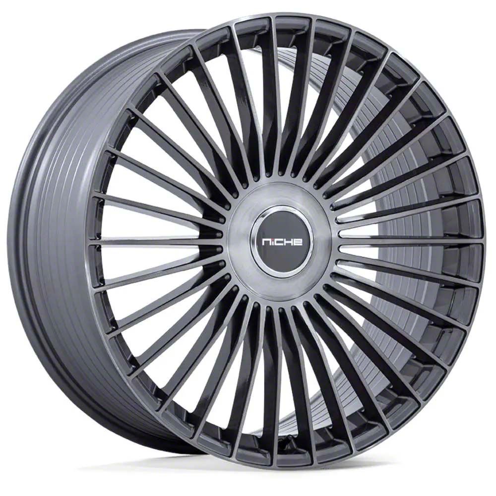 Niche Toyota 4-Runner Serene Gloss Titanium Brushed 6-Lug Wheel; 22x10 ...