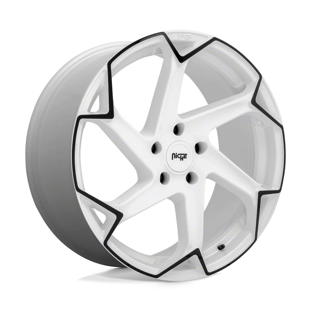 Niche Jeep Cherokee Flash Gloss White with Black Wheel; 20x10.5; 40mm ...