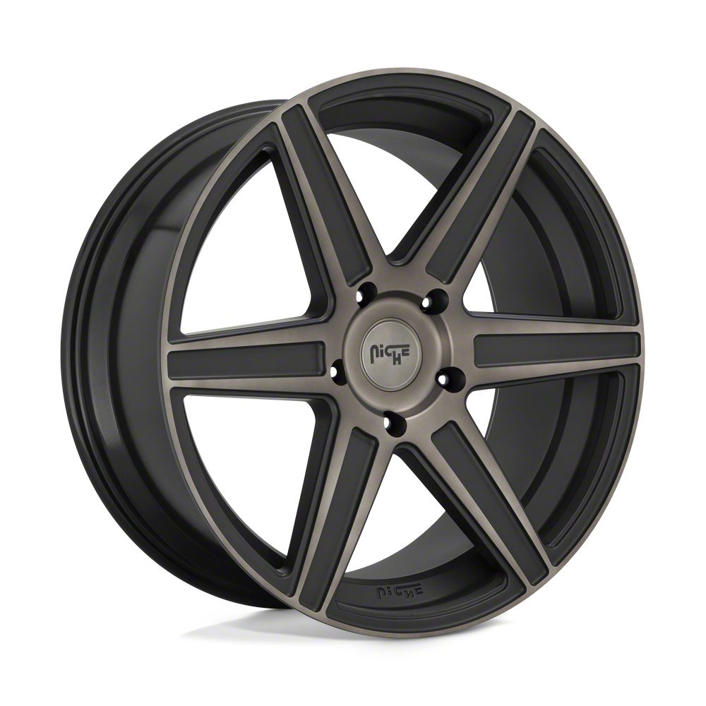 Niche Tundra Carina Matte Machined Double Dark Tint 5-Lug Wheel; 22x9.5 ...