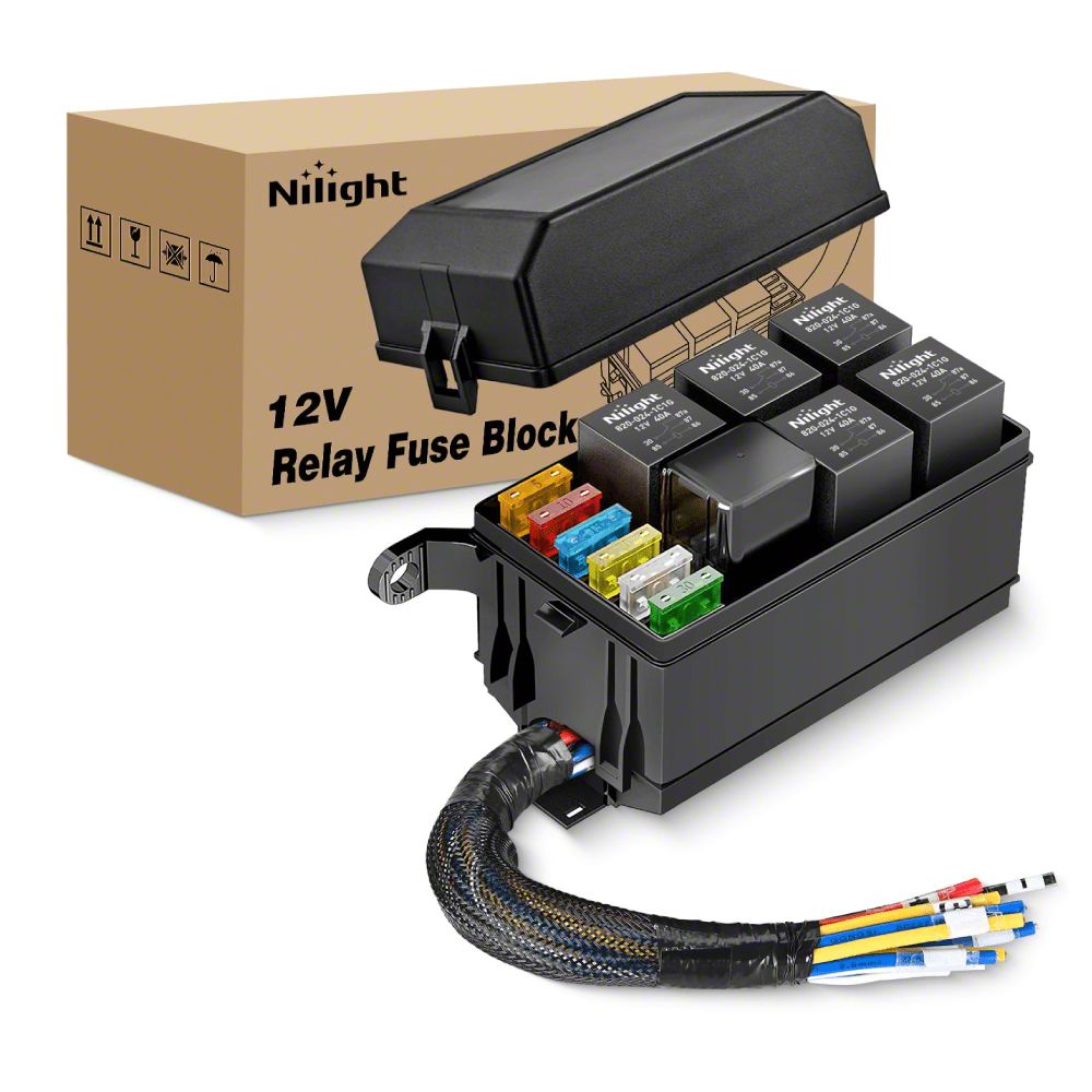 Nilight Toyota 4-Runner Bosch Style 12V-6 Slots 40Amp Relay Fuse Box ...