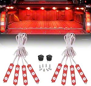 Nilight Jeep Gladiator 24-LED Rock Lights; Red TR-115-H (Universal; Some Adaptation May Be ...