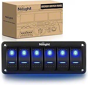 Jeep Gladiator 6-Gang Aluminum Rocker Switch Panel with Rocker Switches ...