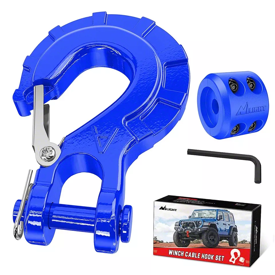 Jeep Gladiator Forged Steel Winch Hook; Blue - Free Shipping