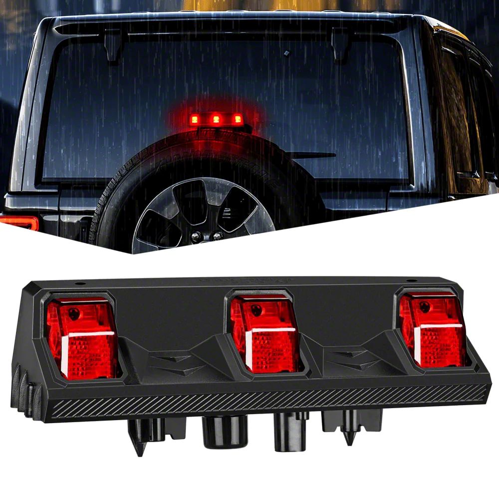 Jeep Wrangler High Mount Triple LED Third Brake Light (18-26 Jeep ...