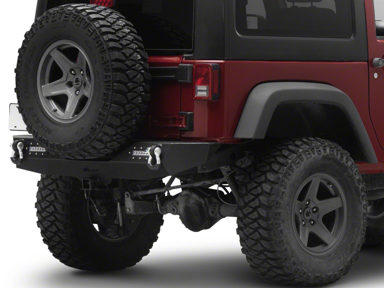 Jeep Wrangler Rock Crawler Rear Bumper with LED Lights (07-18 Jeep ...