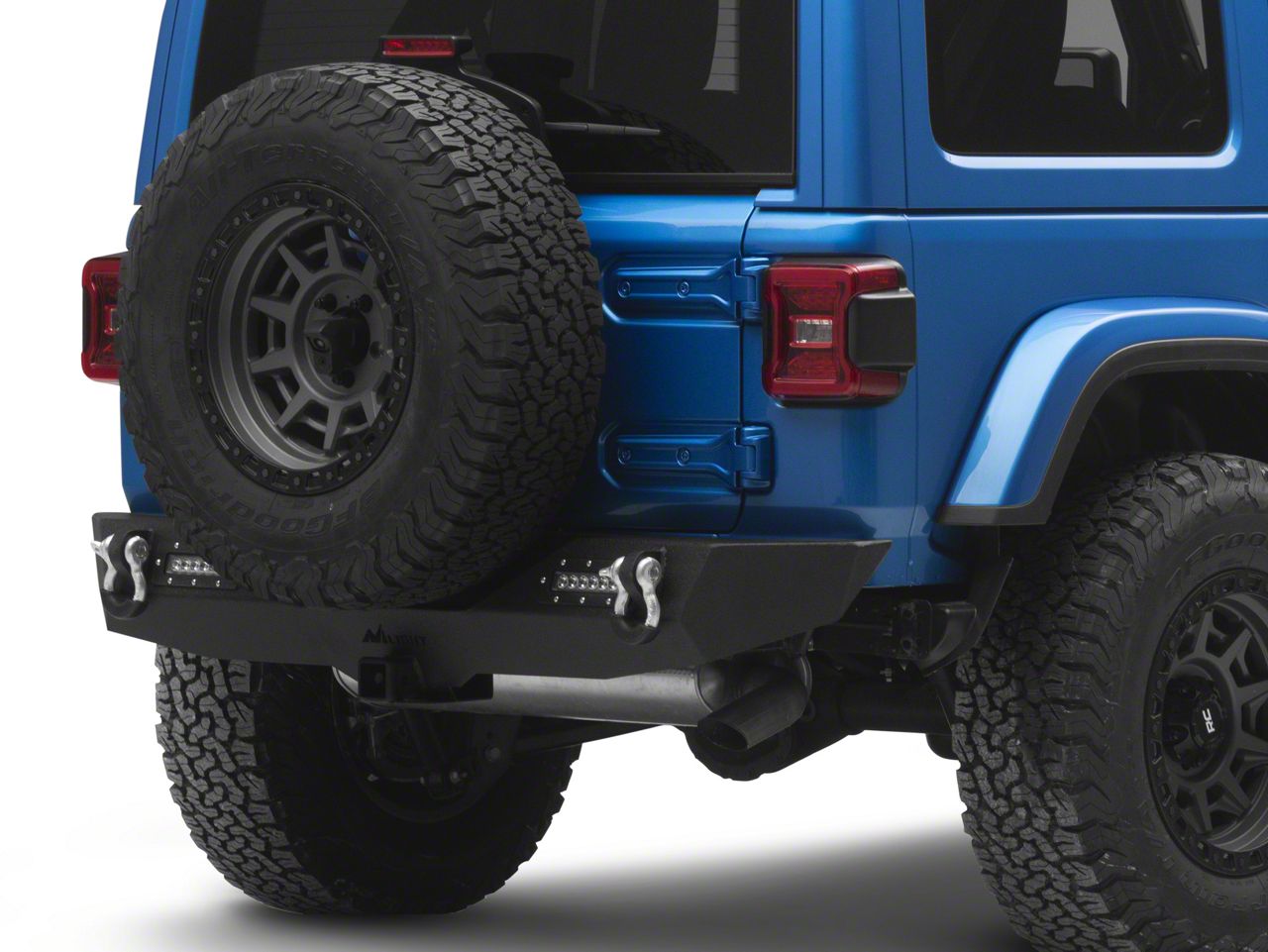 Jeep Wrangler Rock Crawler Rear Bumper with LED Lights (18-26 Jeep ...