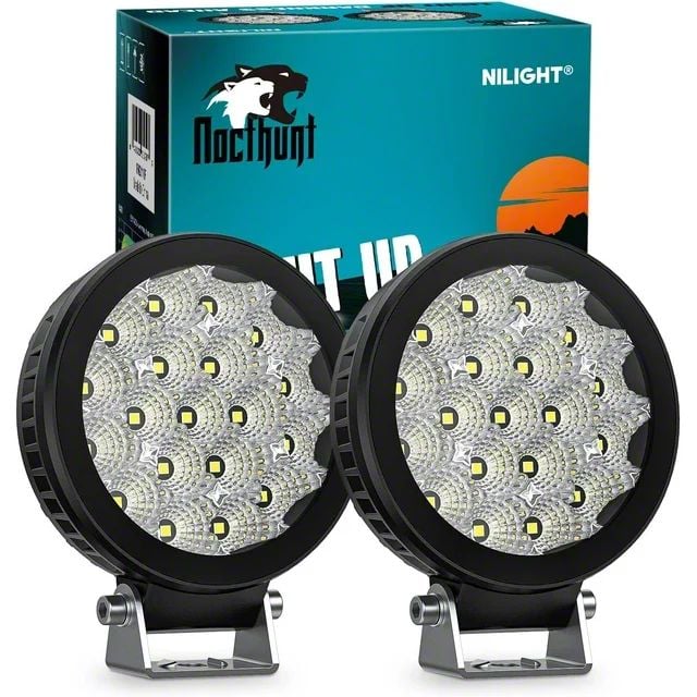Tacoma 4-Inch Round LED Lights; Flood Beam (Universal; Some Adaptation ...