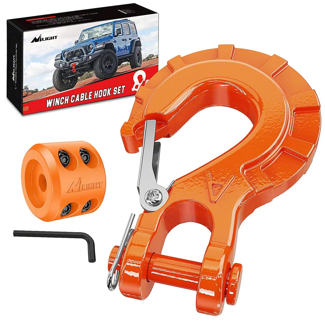 Tacoma Forged Steel Winch Hook; Orange - Free Shipping