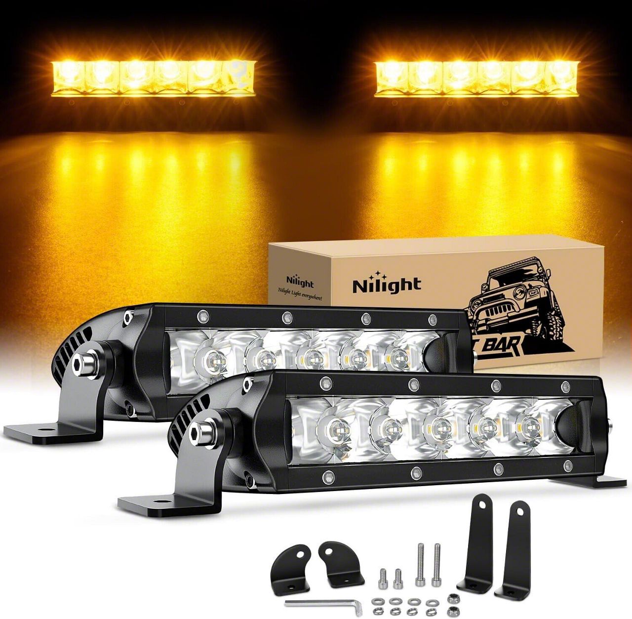 Tundra 7-Inch Single Row LED Light Bar (Universal; Some Adaptation May ...