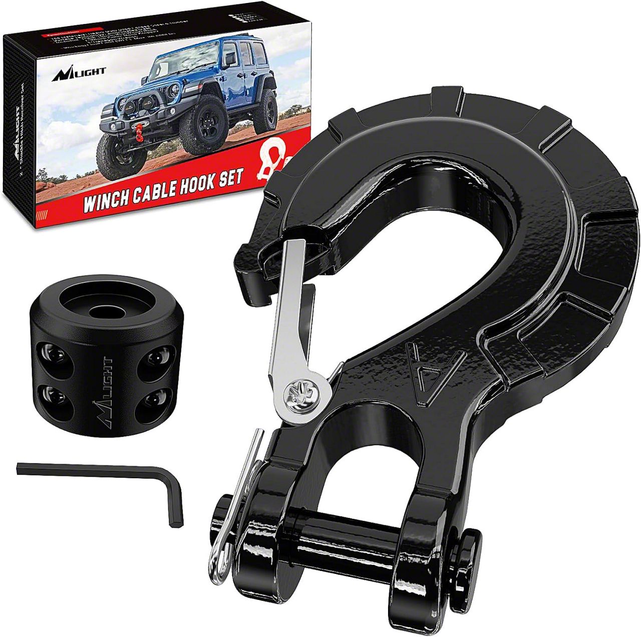 Tundra Forged Steel Winch Hook; Black - Free Shipping