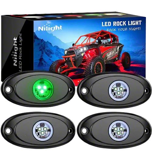 Nilight Tundra LED Rock Lights; Green RL05C (Universal; Some Adaptation ...