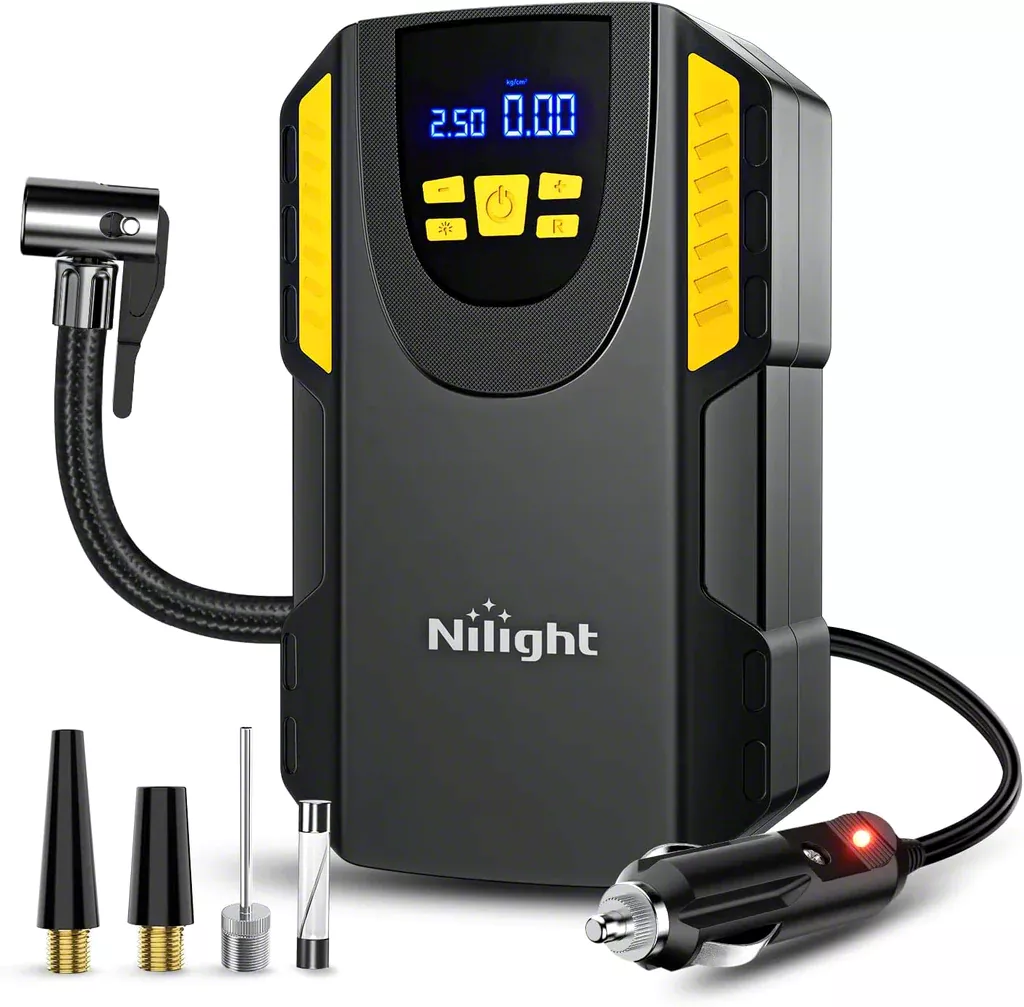 Tundra Portable Air Compressor with Digital Pressure Gauge and Auto ...