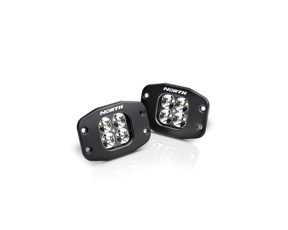 North Lights Jeep Gladiator 2-Inch Flush Mount LED Lights; Flood Beam ...