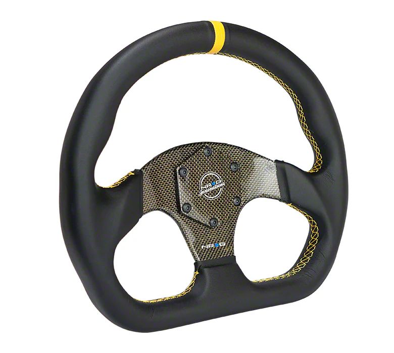 NRG Innovations Toyota 4-Runner Flat Bottom Leather Steering Wheel ...
