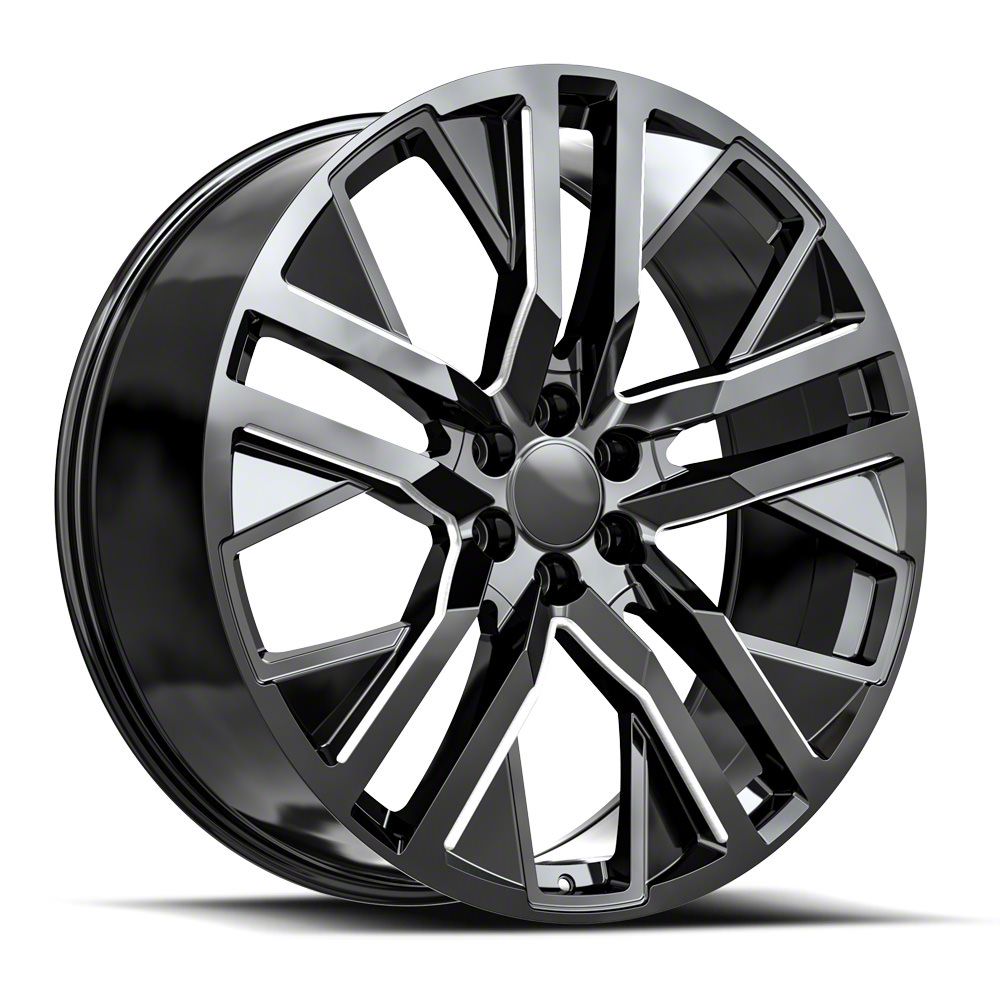 OE Revolution Titan D-36 Gloss Black and Milled 6-Lug Wheel; 26x10; 31mm Offset D36-26105031GBM ...