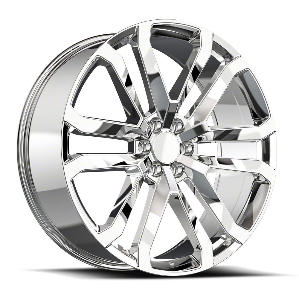 OE Revolution Titan D-37 Nano Chrome 6-Lug Wheel; 24x10; 31mm Offset ...
