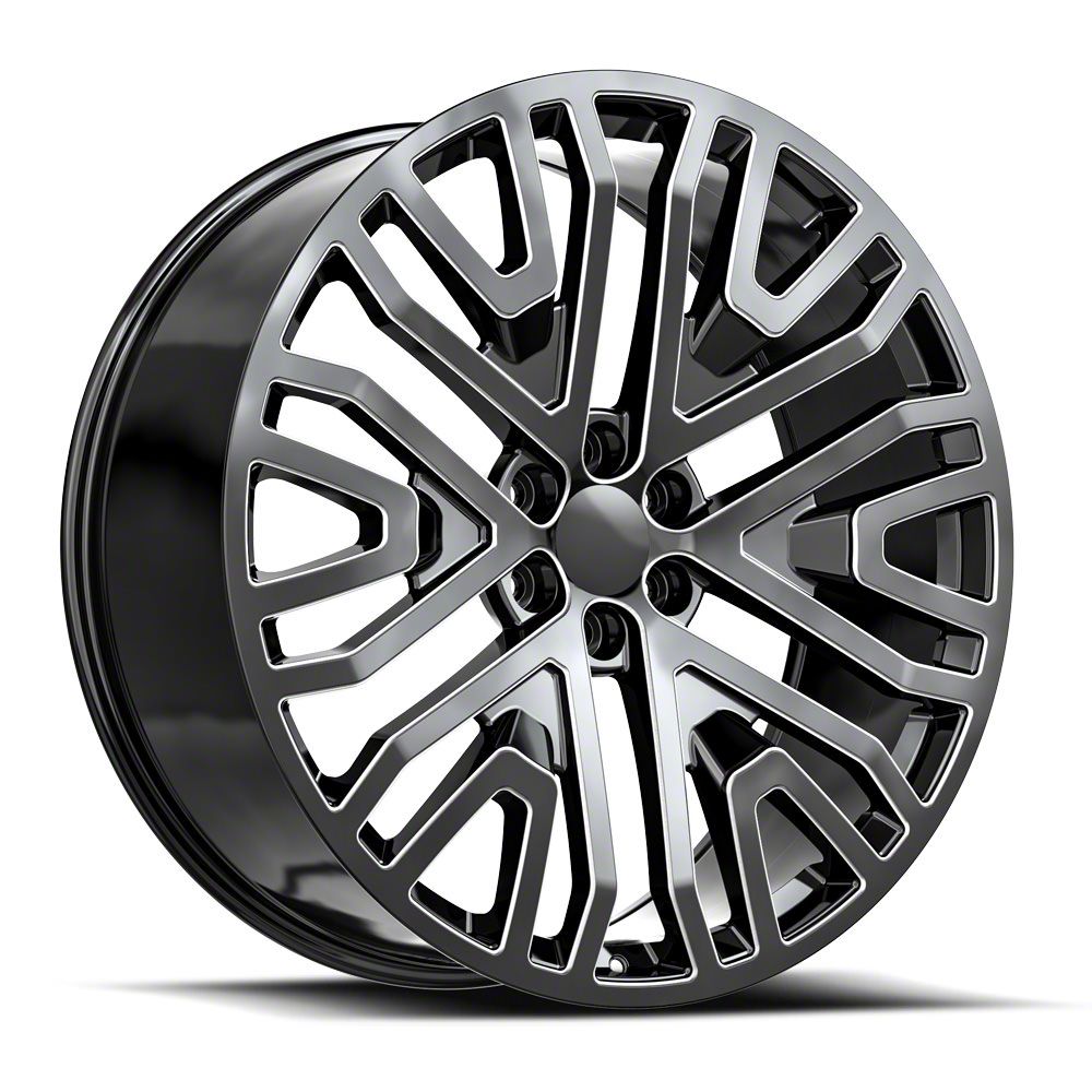 OE Revolution Titan G-14 Gloss Black and Milled 6-Lug Wheel; 24x10; 31mm Offset G14-24105031GBM ...