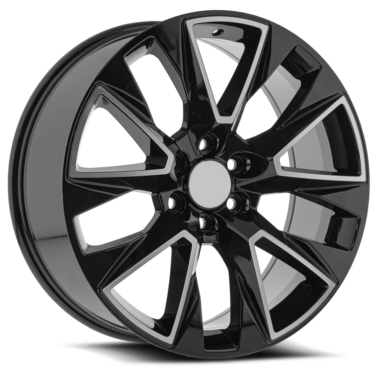 OE Revolution Titan XD C-14 Gloss Black and Machined 6-Lug Wheel; 26x10 ...