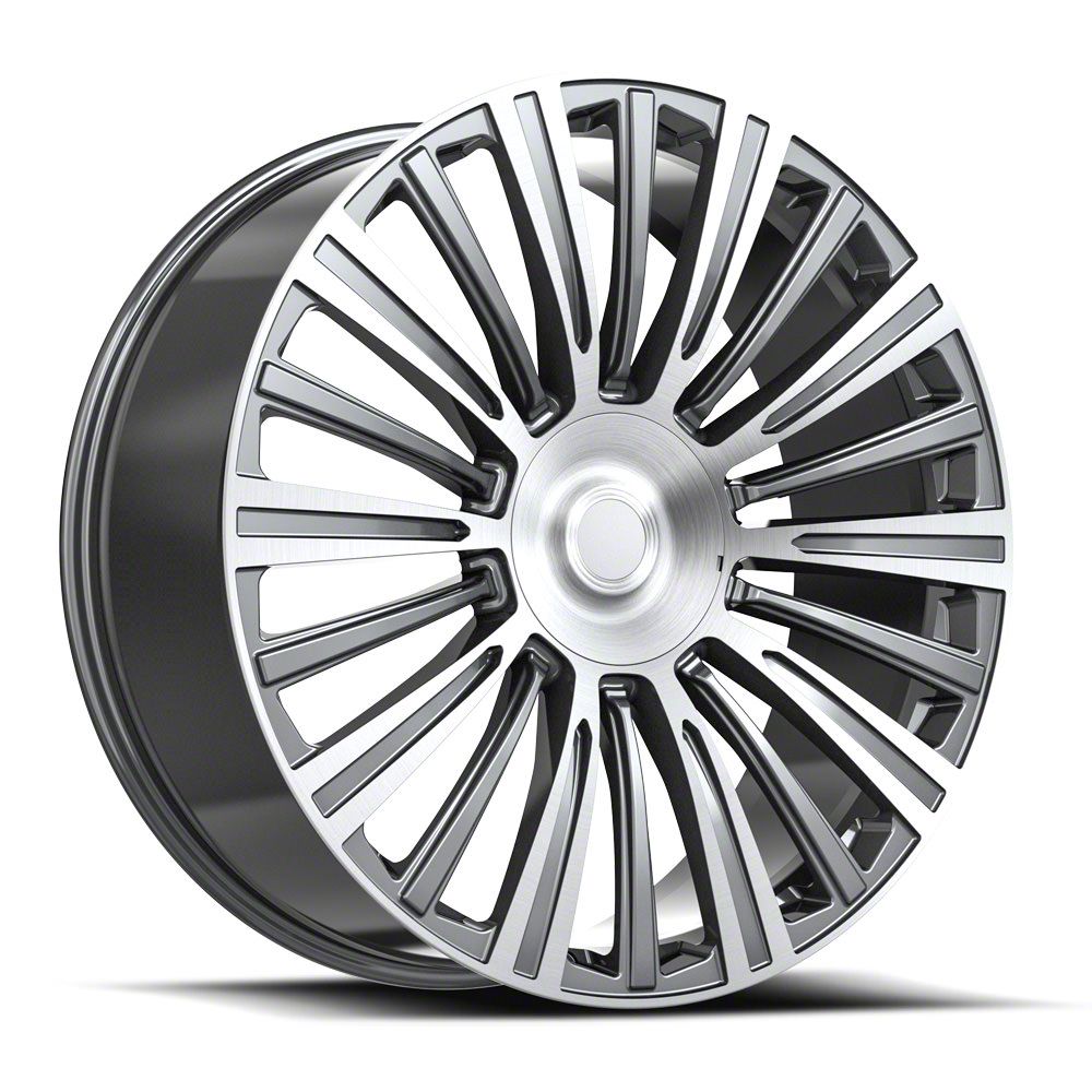 OE Revolution Titan XD CAD-35 Gunmetal and Machined 6-Lug Wheel; 24x10 ...