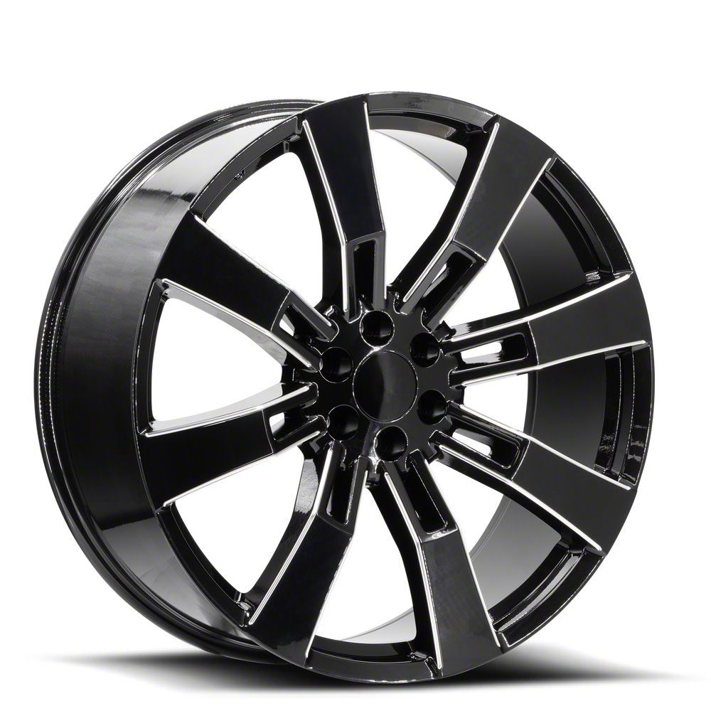 OE Revolution Titan XD G-02 Gloss Black and Milled 6-Lug Wheel; 26x10 ...