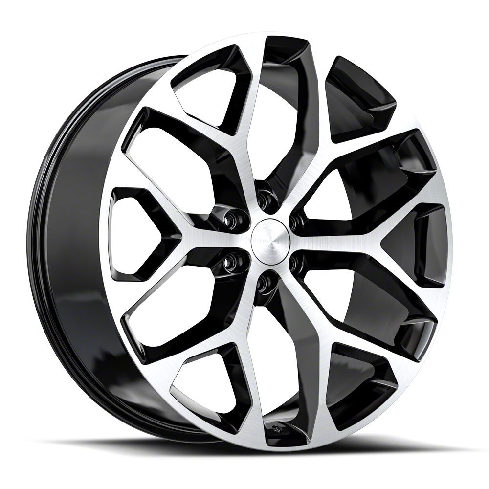 OE Revolution Titan XD G-09 Gloss Black and Machined 6-Lug Wheel; 22x9 ...