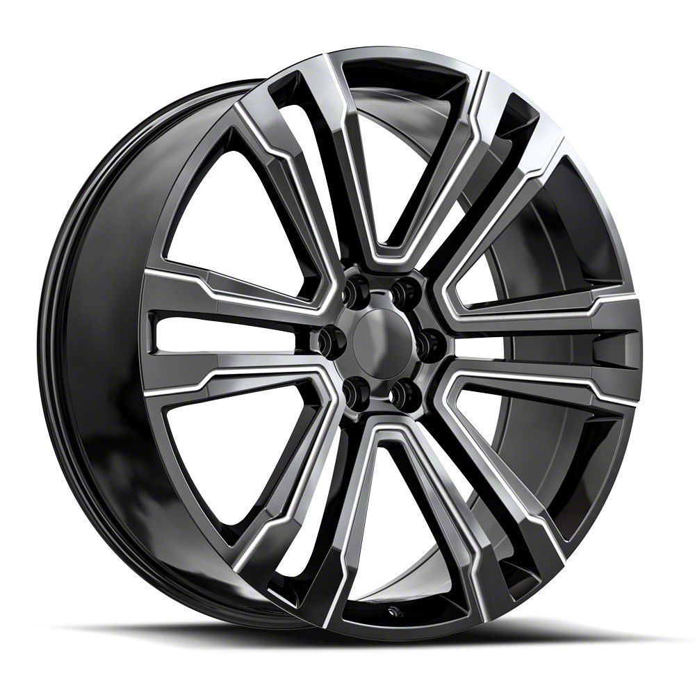 OE Revolution Titan XD G-10 Gloss Black and Milled 6-Lug Wheel; 26x10 ...