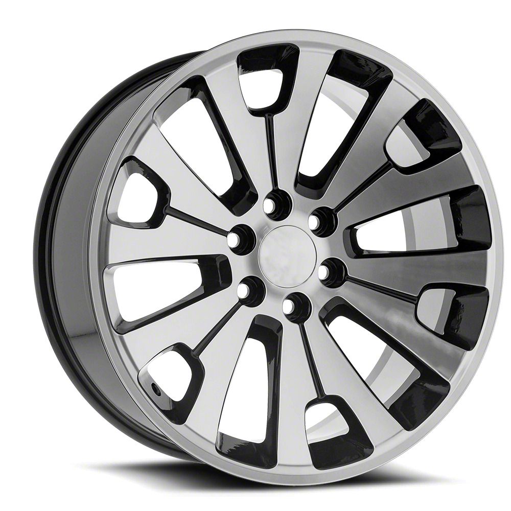 OE Revolution Titan XD G-12 Gloss Black and Milled 6-Lug Wheel; 22x9 ...