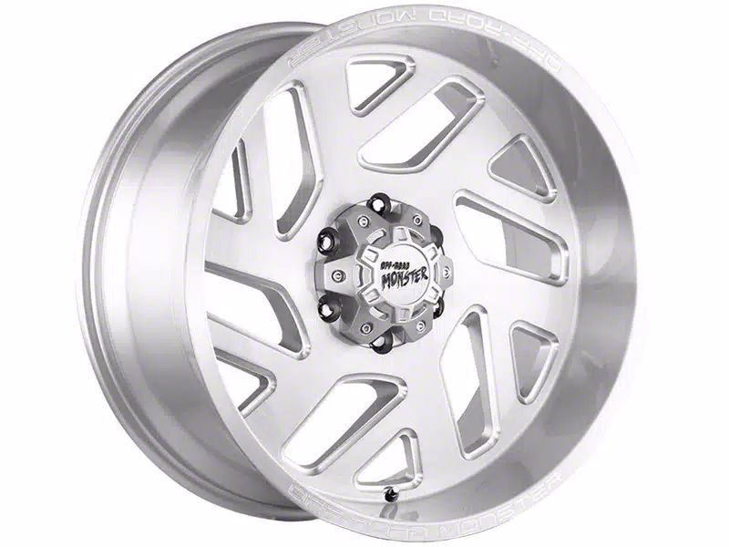 Off-Road Monster Toyota 4-Runner M19 Brushed Silver Milled 6-Lug Wheel ...