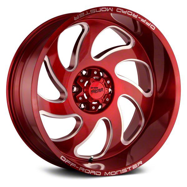 Off-Road Monster Bronco M07 Candy Red 6-Lug Wheel; 20x10; -19mm Offset ...