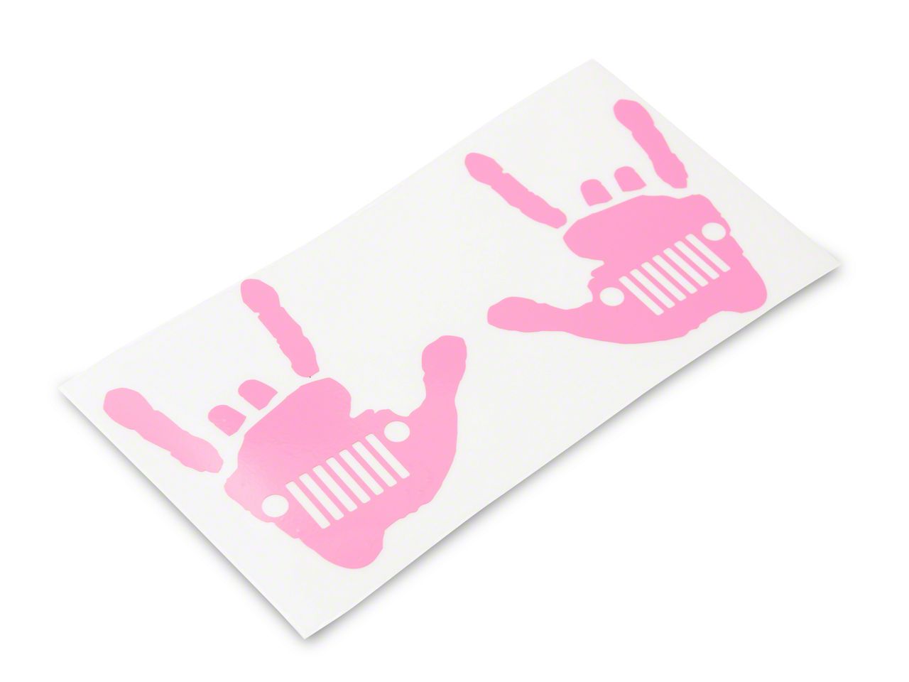 Jeep Licensed by RedRock Jeep Gladiator Jeep Metal Grille Decal; Pink ...