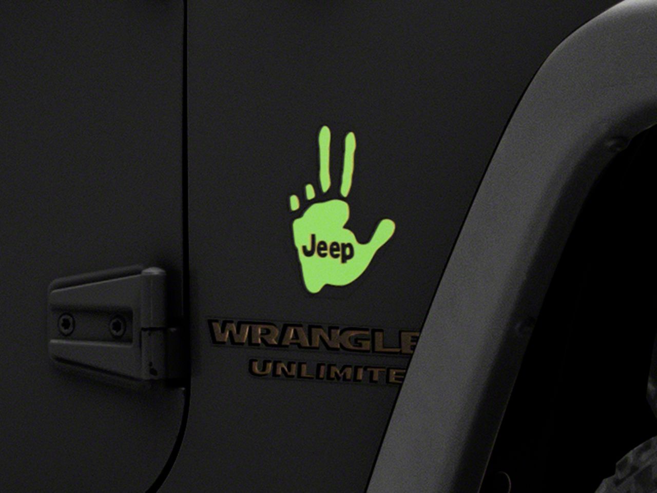 Jeep Licensed by RedRock Jeep Wrangler Jeep Peace Decal; Lime J174008 ...