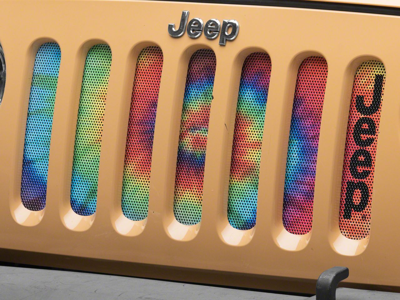 Jeep Licensed by RedRock Jeep Wrangler Grille Insert; Tie Die ...