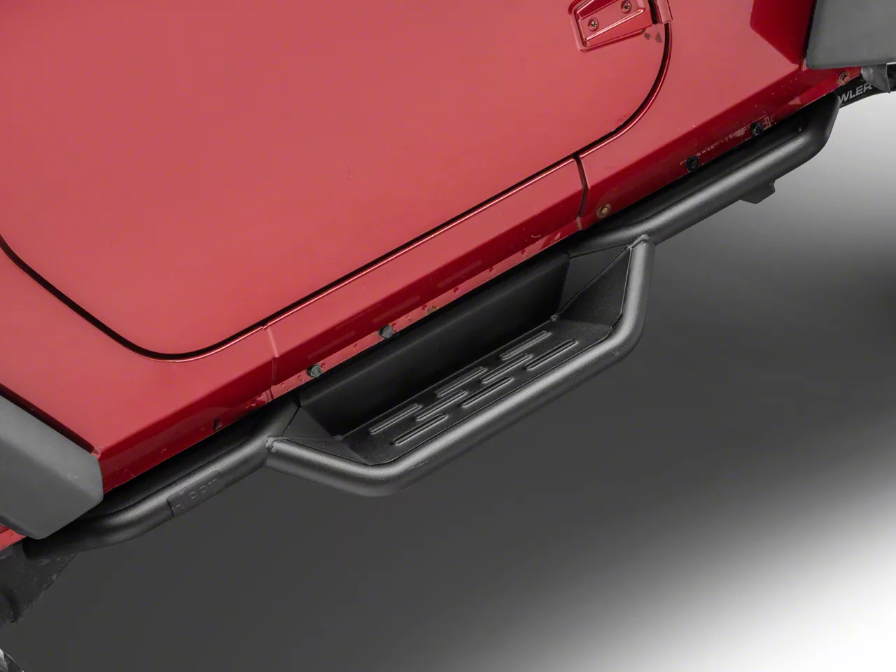 Jeep Licensed by RedRock Jeep Wrangler HD Drop Side Step Bars with Jeep ...