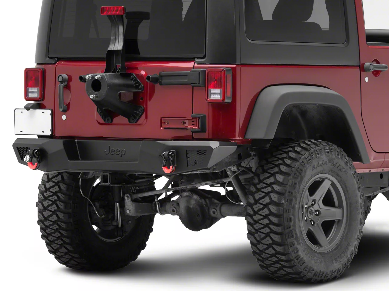 Jeep Licensed by RedRock Jeep Wrangler HD Slim Rear Bumper with Jeep ...