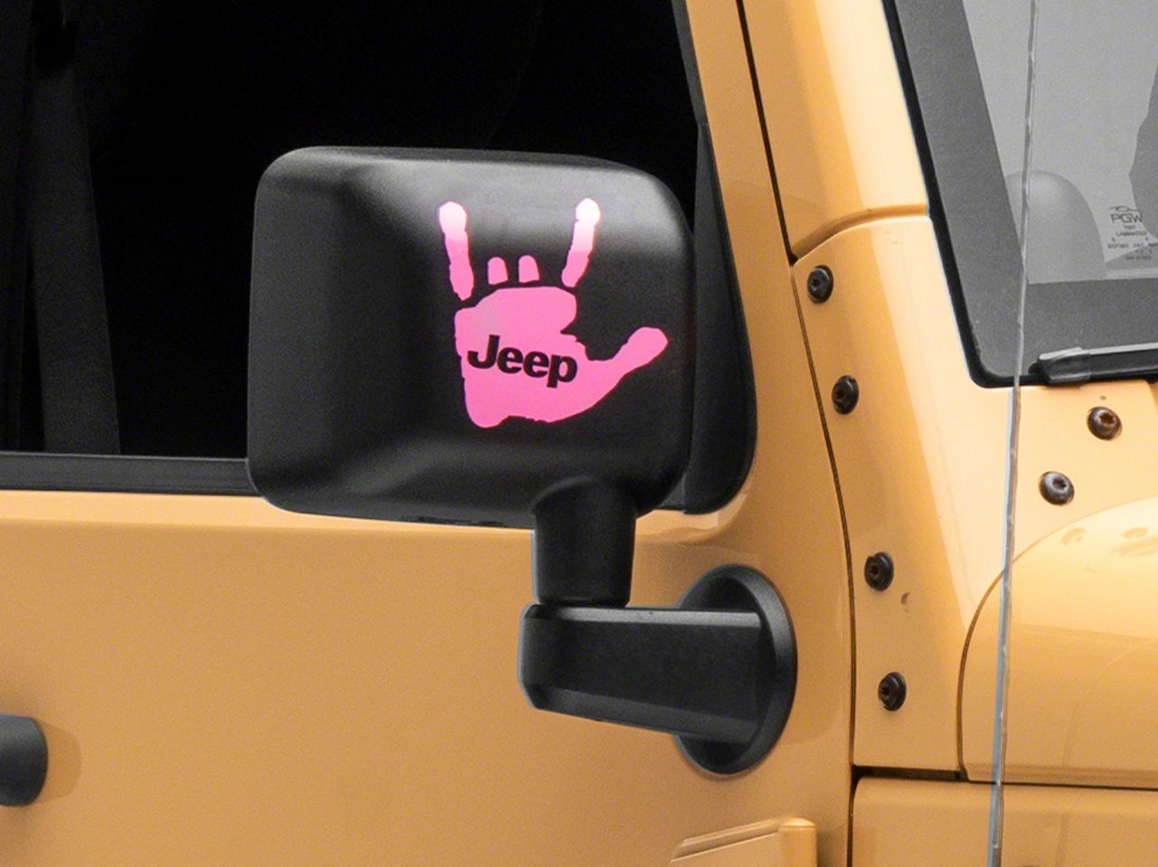 Jeep Licensed by RedRock Jeep Wrangler Jeep Metal Decal; Pink J175821 ...