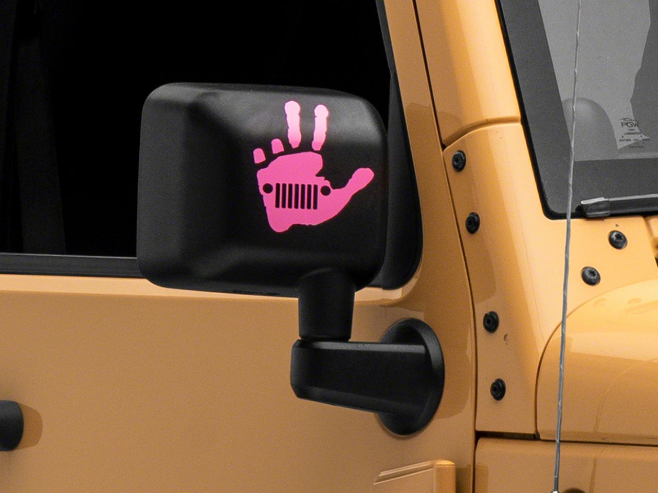 Jeep Licensed by RedRock Jeep Wrangler Jeep Peace Grille Decal; Pink ...