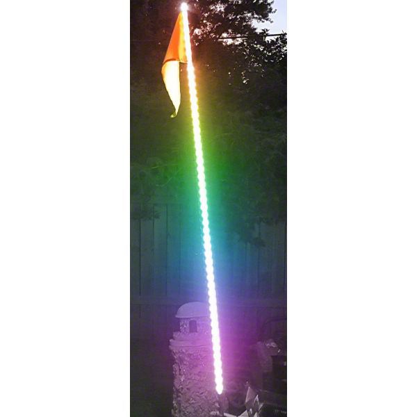 Universal XT LED Flag Pole Whip; RGB Multi-Color; 6-Foot (Universal ...
